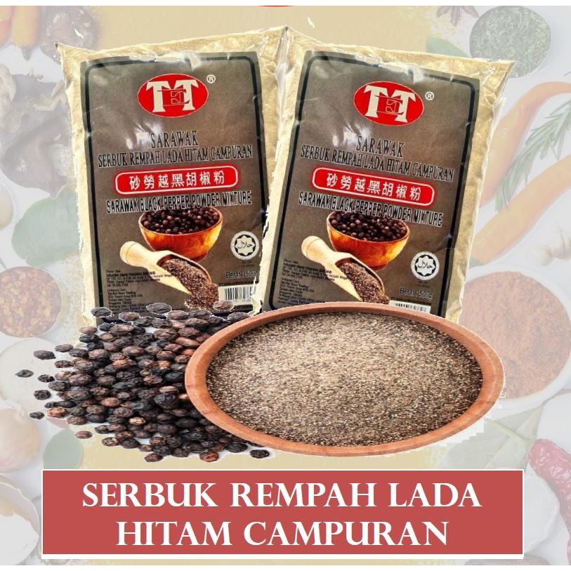 [HALAL] TET SARAWAK Serbuk Rempah Lada Hitam Campuran Black Pepper ...