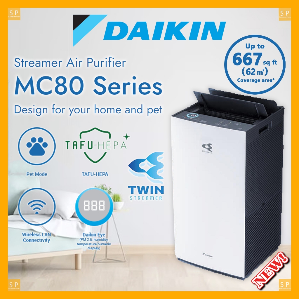 [NEW] Daikin Air Purifier MC80ZVMM With Twin Streamer Technology & Wifi ...