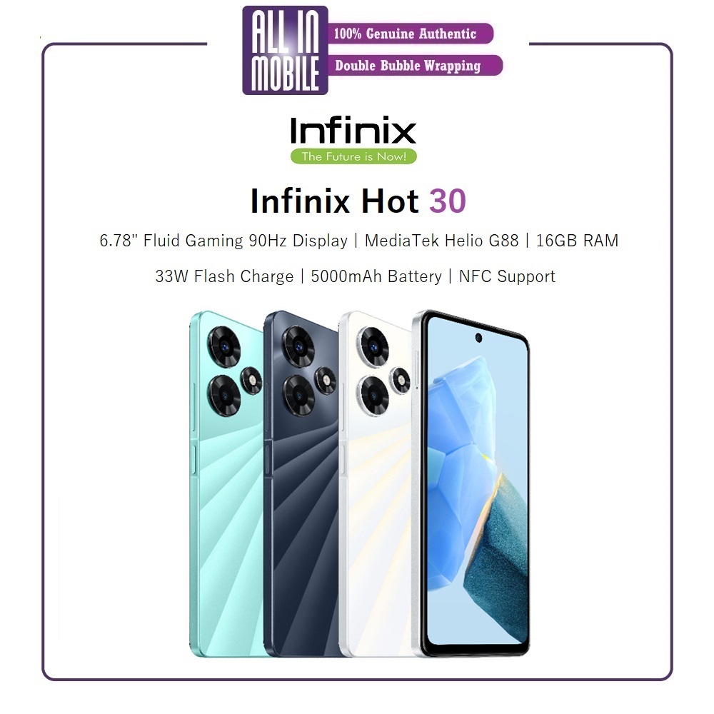 [Malaysia Set] Infinix Hot 30i | Hot 30 | Hot 40i | Hot 40 Pro (128GB | 256GB ROM) 1 Year ...