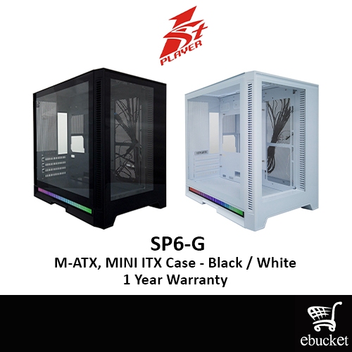 1st player SP6-G PC GAMING CASE M-ATX/ Mini ITX (BLACK / WHITE) + 4x M1 ...