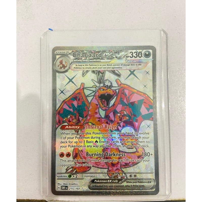 TCG Pokemon Charizard EX Full Art Obsidian Flames Trading Card Game ...