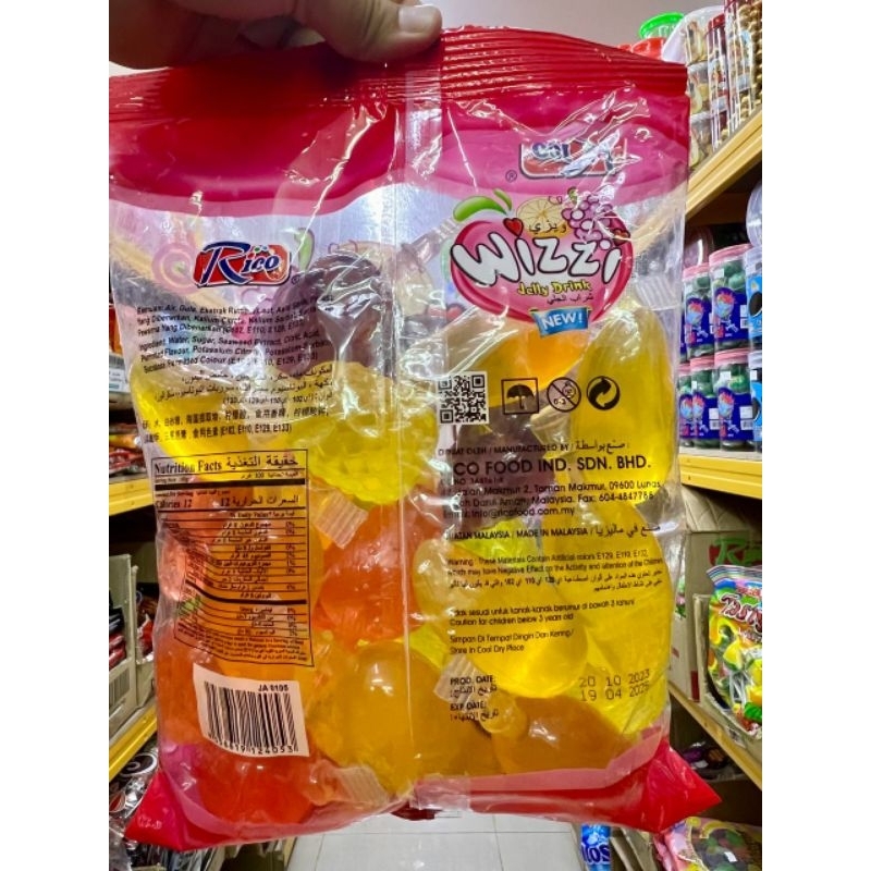 24S RICO WIZZI JELLY DRINK FRUIT FLAVOURED / JELI BERPERISA BUAH-BUAHAN CAMPURAN HALAL | Shopee ...