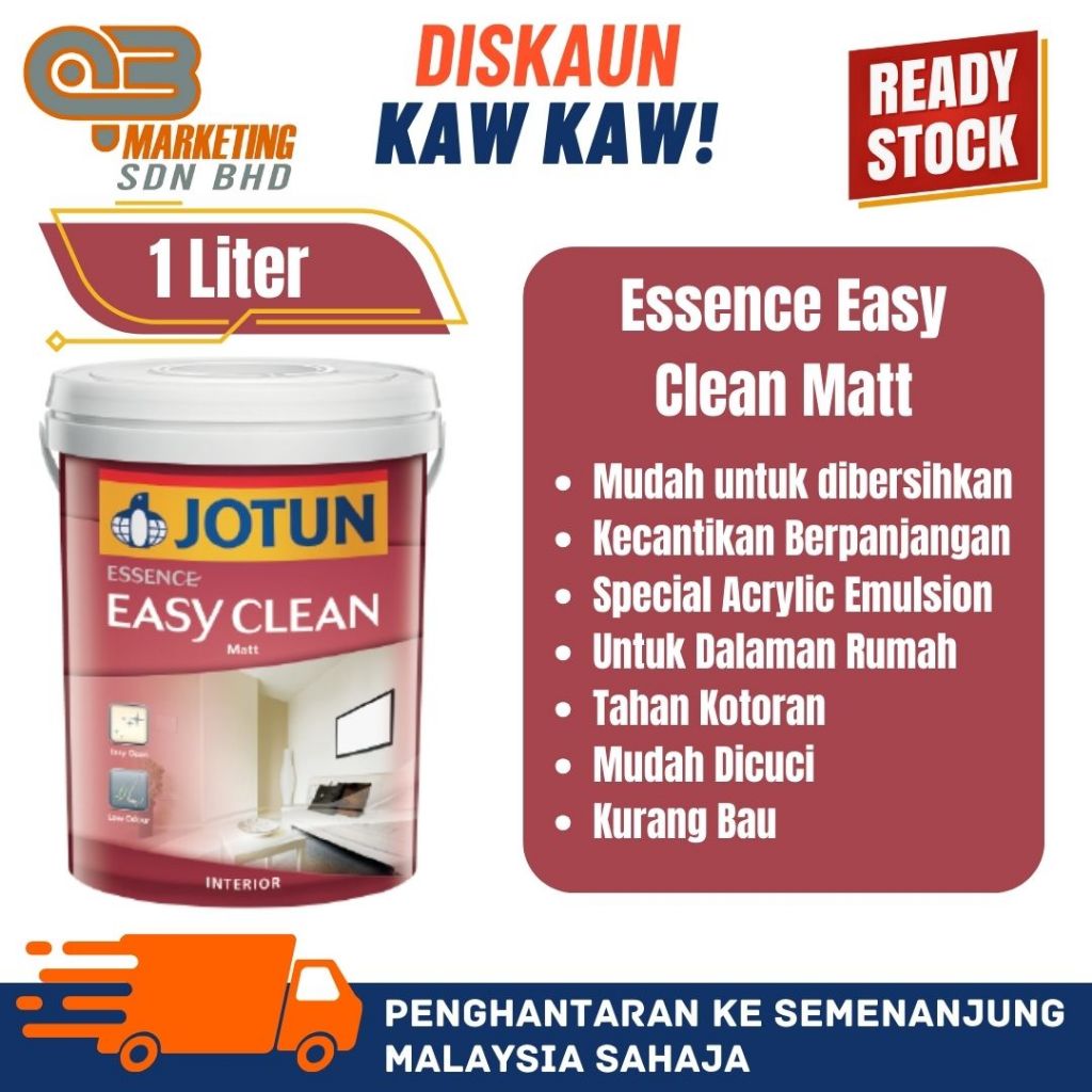 JOTUN 1L Essence Easy Clean Matt (Untuk Dalaman Rumah) | PM Kod / Nama ...