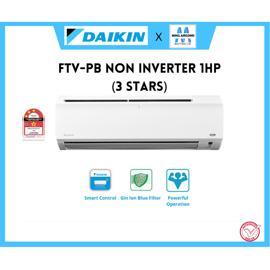 Daikin Non Inverter R32 1 0hp 1 5hp 2 0hp 2 5hp Model Ftv28pb Ftv35pb
