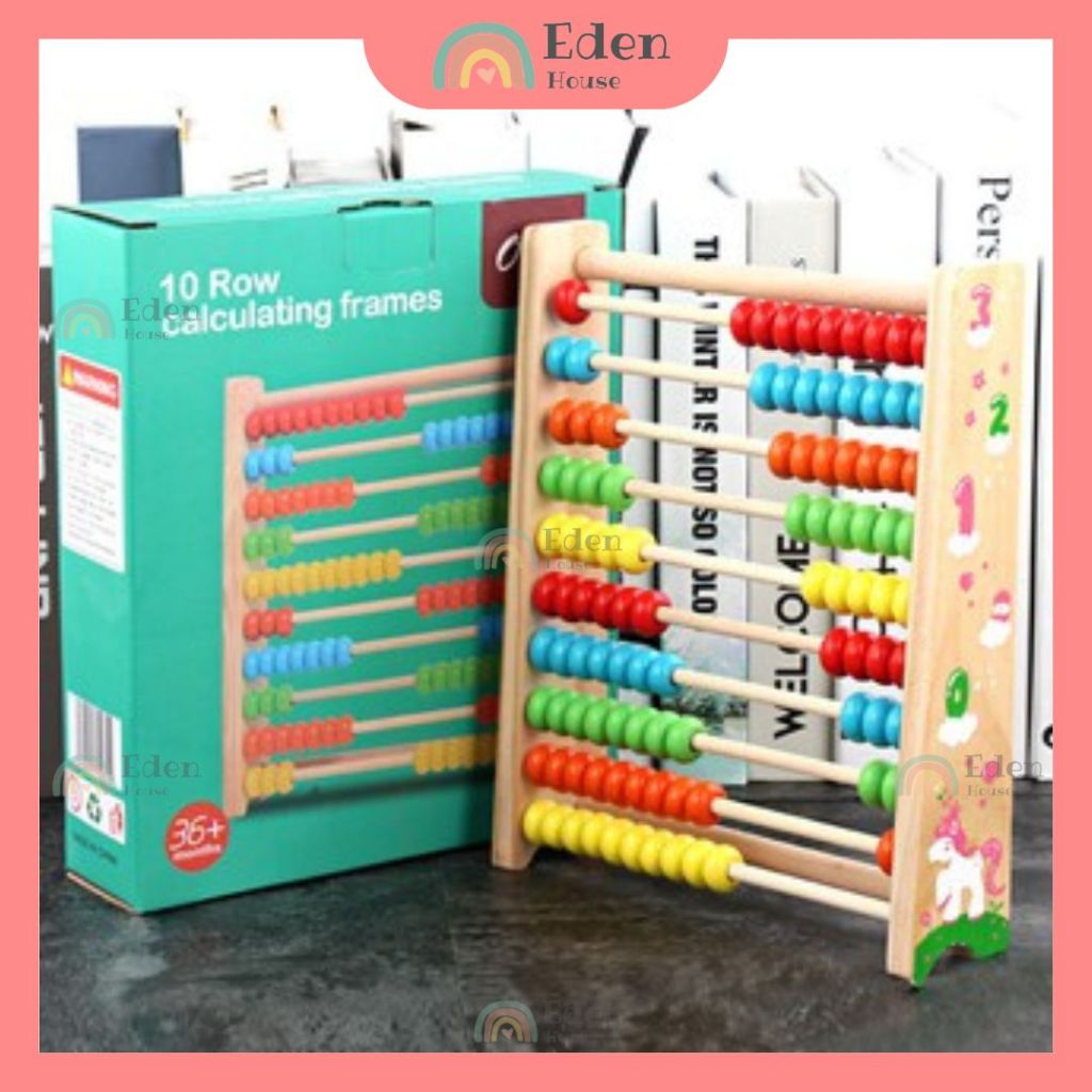 Abacus for Kids Math Preschool Number Learning Classic Wooden Toy ...