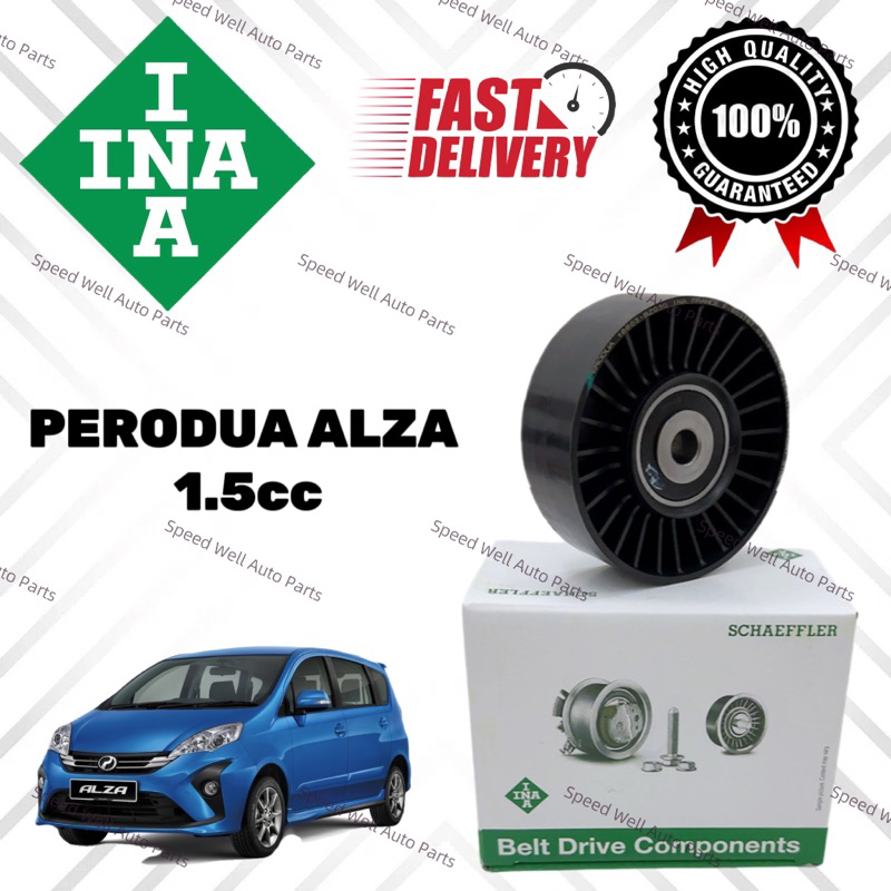 INA OEM (16603-BZ030) PERODUA ALZA 1.5cc FAN BELT/AIR COND/IDLER PULLEY ...