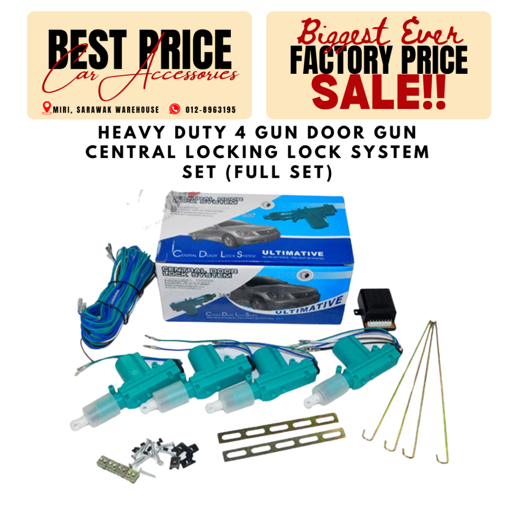 Heavy Duty 4 Gun Door Gun Central Locking Lock System SET (FULL SET ...