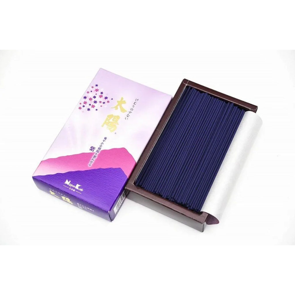 《日本香堂 Nippon Kodo》太陽系列線香（紫）Less Smoke Incense TAIYO LILY / made in ...