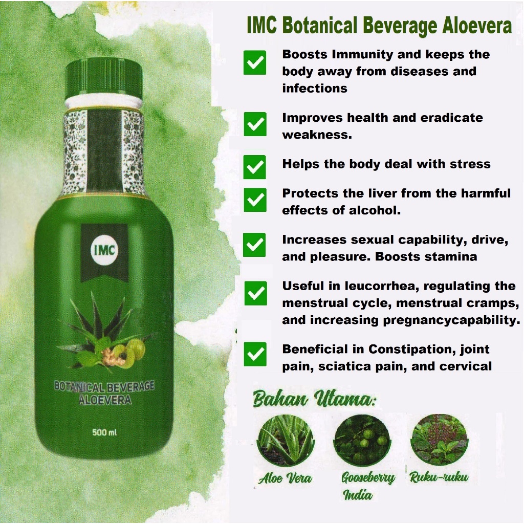 IMC Botanical Beverage Aloe vera (500ml) /Juice Minuman Botani Aloe ...