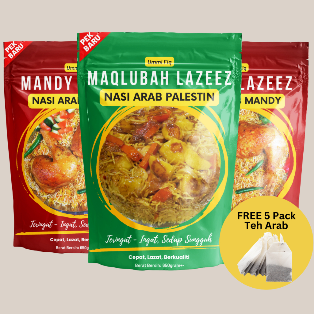 Mandy Mix Combo 3 Pek Rempah Nasi Arab Mandy & Maqlubah Lazeez By Ummi ...