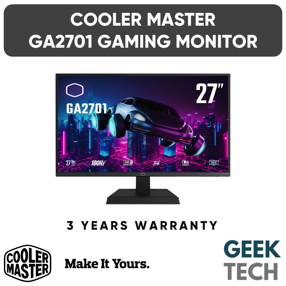 COOLER MASTER GA2701 27" Full HD IPS 100Hz 1ms Gaming Monitor ...