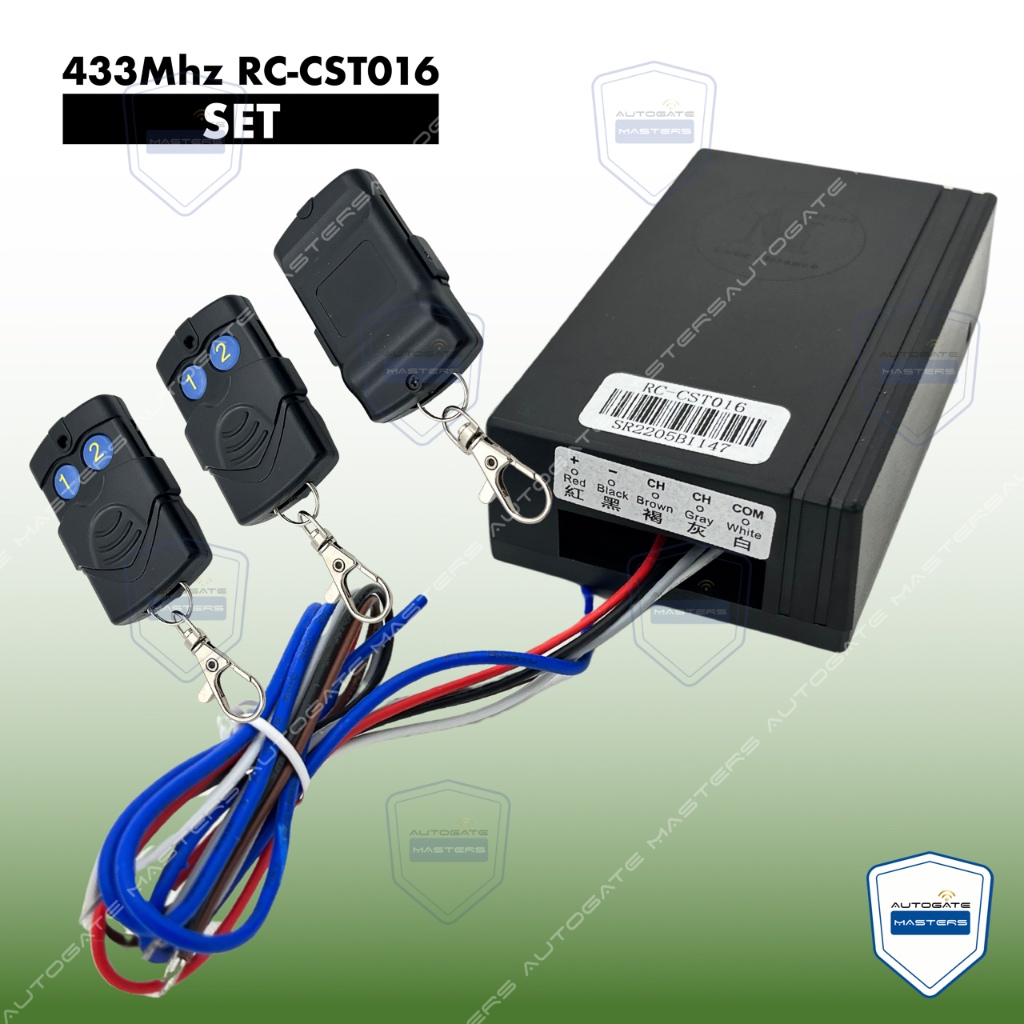 RC-CST016 AUTOGATE REMOTE CONTROL 2CH 433MHz ( RECEIVER / REMOTE ...