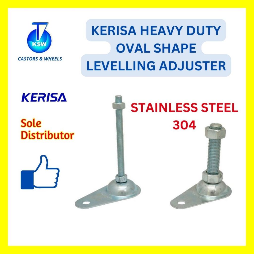 KERISA HEAVY DUTY STAINLESS STEEL 304 OVAL SHAPE LEVELING ADJUSTER ...