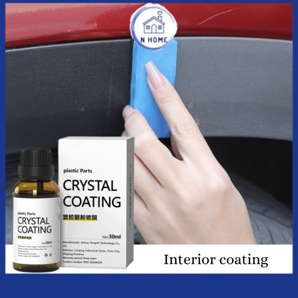 NHOME 30ml Plastic Refurbished Plating Crystal Coating Agent Wax Panel Auto Interior Car Plastic ...