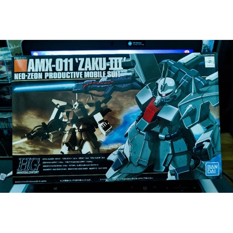 BANDAI MOBILE SUIT GUNDAM HGUC HG 1/144 AMX-011 ZAKU III NEO-ZEON PRODUCTIVE MOBILE SUIT NEW IN ...