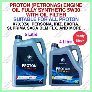 [PROTON] PETRONAS 5W30 4L/5L FULLY SYNTHETIC ENGINE OIL MINYAK HITAM ...