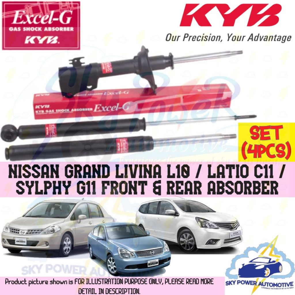 NISSAN GRAND LIVINA L10 / LATIO C11 / SYLPHY G11 KAYABA KYB EXCEL G GAS SHOCK ABSORBER (FRONT ...