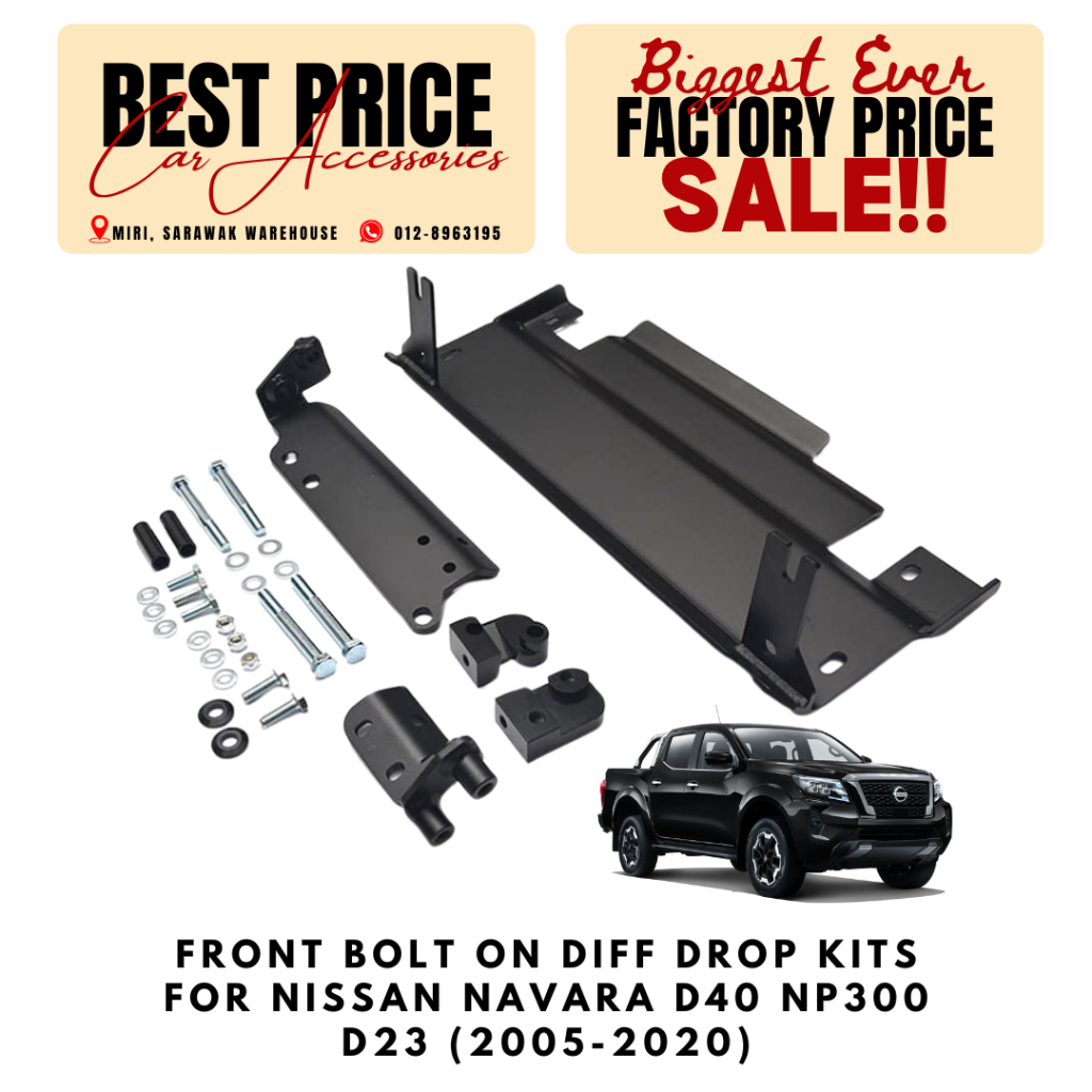 Front Bolt On Diff Drop Kits For NISSAN NAVARA D40 NAVARA NP300 D23 4WD ...