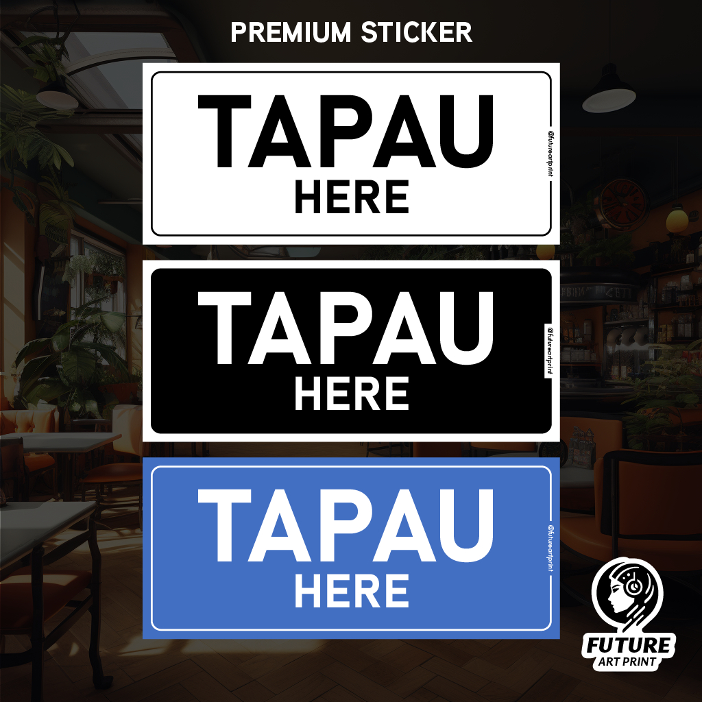Tapau Here. Bungkus Takeaway Take Away Buy Food. Premium Sticker Sign ...