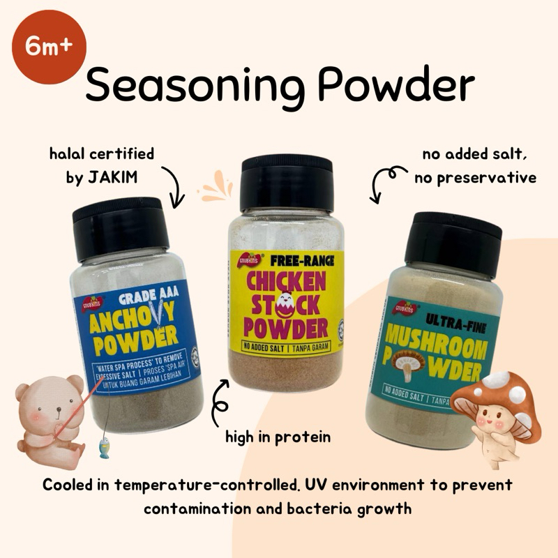 LITTLE BABY GRAINS Seasoning Powder | Chicken powder | Anchovies powder ...