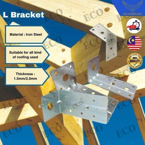 100pcs Heavy Duty Mild Steel Roofing L Trust Bracket Corner Joint Brace ...