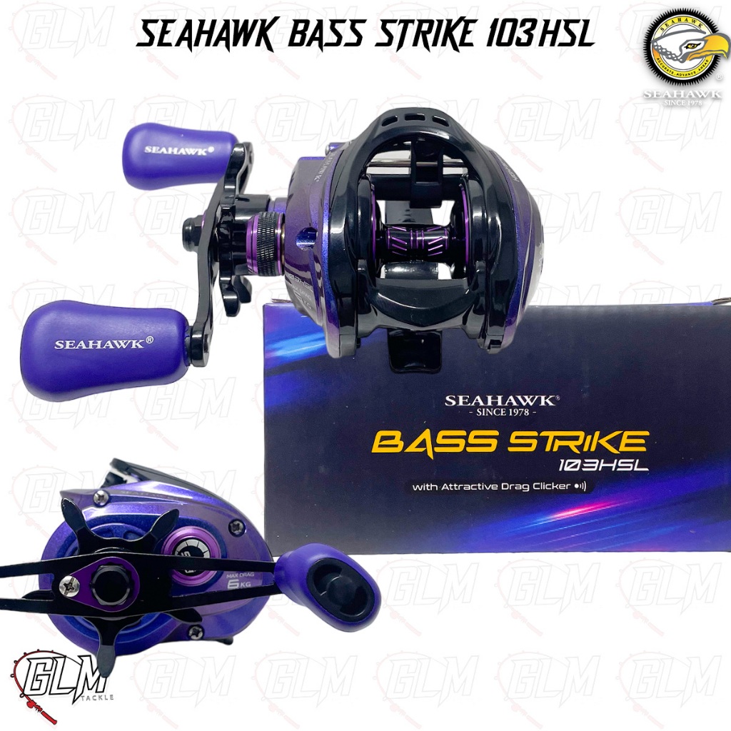 NEW 2023 SEAHAWK BASS STRIKE BS103HSL BAITCASTING REELS | Shopee Malaysia