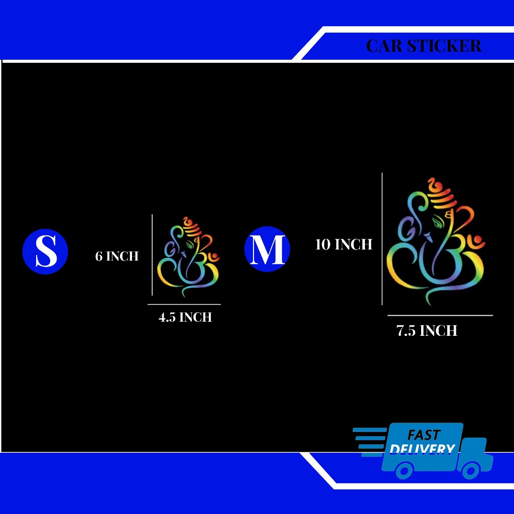 Ganesha Vinayagar Car Sticker/LP-143 | Shopee Malaysia