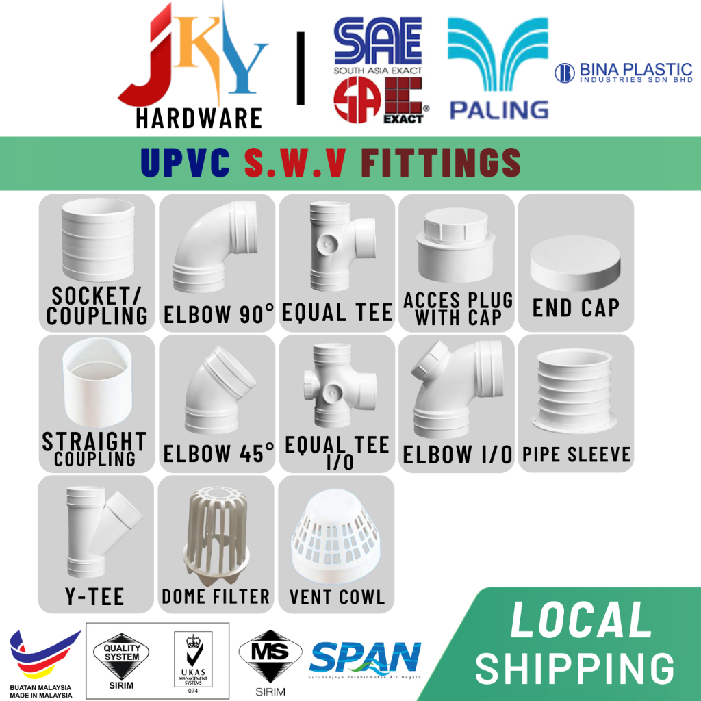 4" 110mm 3" 82mm UPVC Fitting Sweep Bend Elbow Socket Tee Pipe Sleeve ...