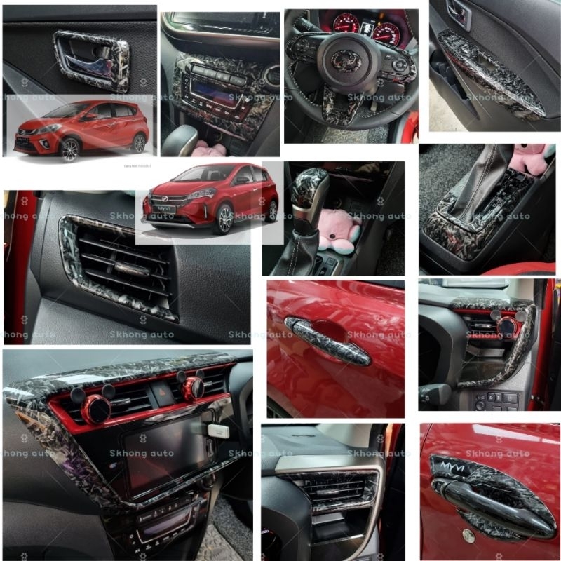 perodua myvi gen3 Fl 2018-2024 forged Carbon fiber interior accessories ...