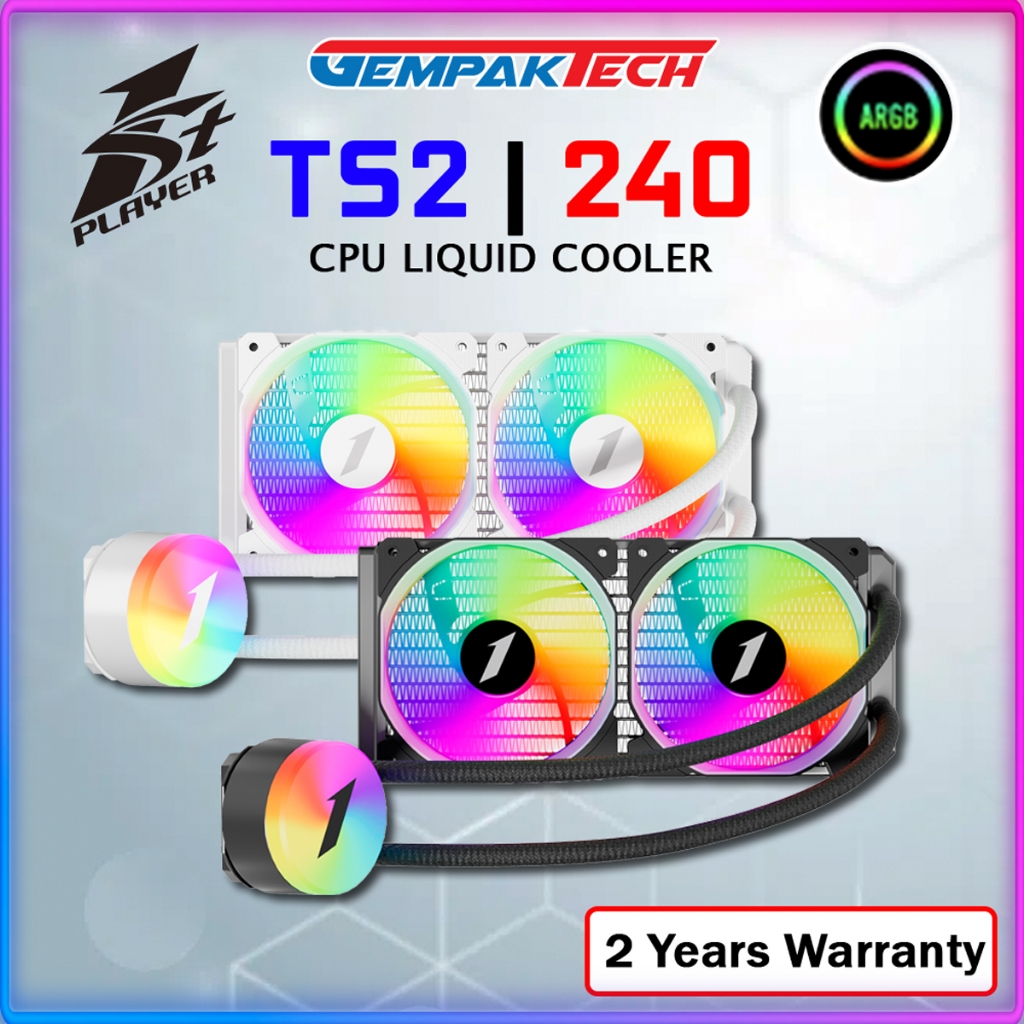 1st Player TS2 240 CPU AIO Liquid Cooler 240mm ThunderStorm 5V ARGB ...
