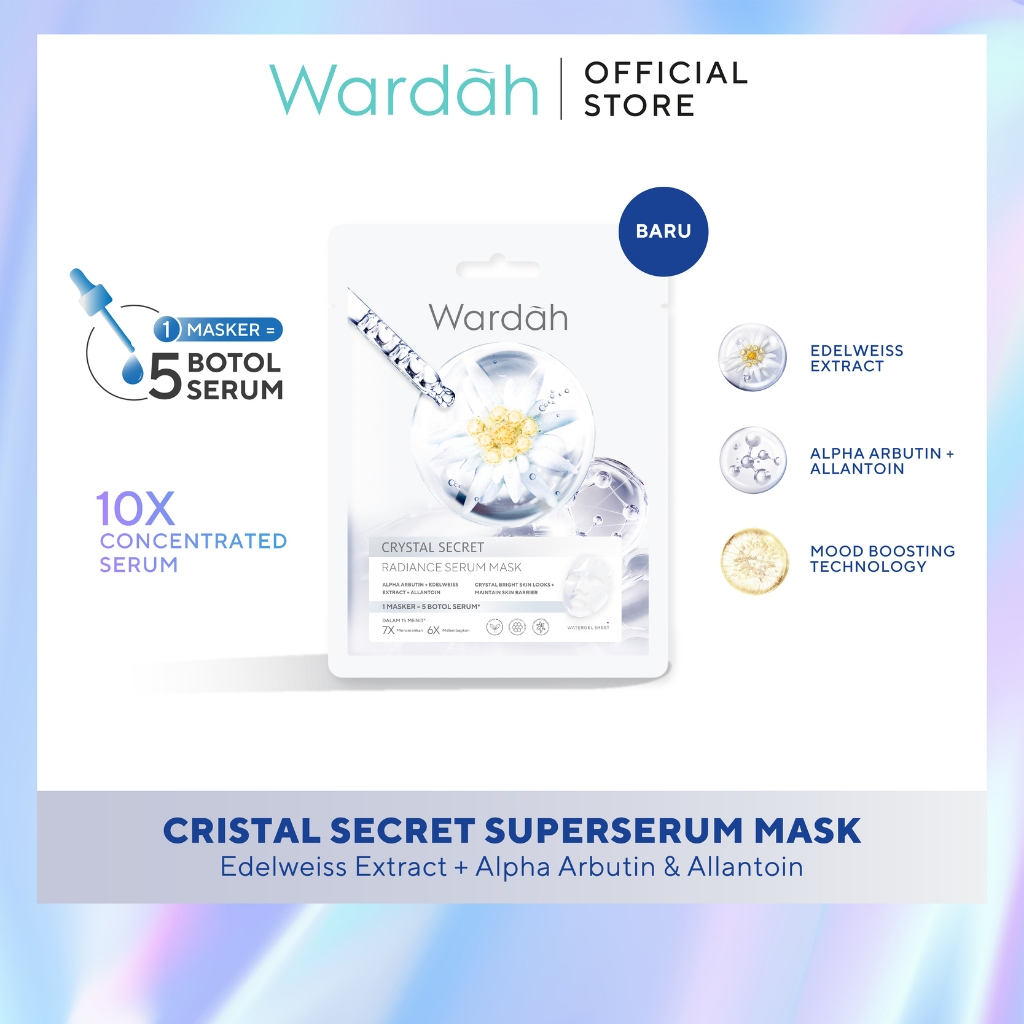 Wardah Crystal Secret Radiance Serum Mask 20 ml | Shopee Malaysia