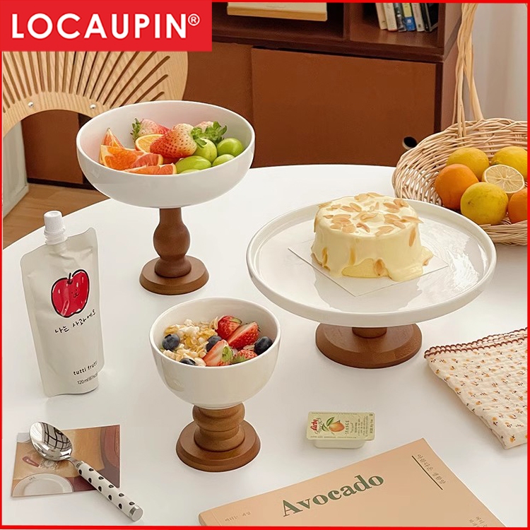 Locaupin Ceramic Cupcake Stand Sturdy ,Stand Tower Tree Display Pastry ...