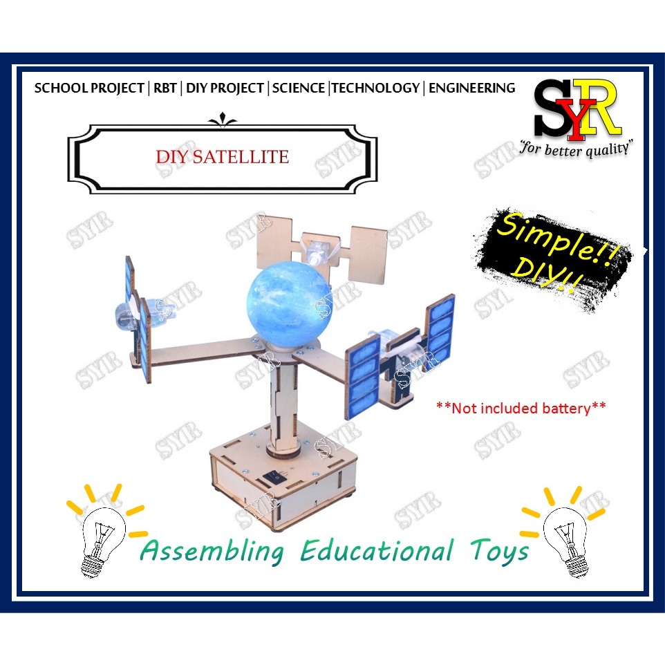 NEW!! DIY Wooden Synchronous Satellite STEM Science School Project RBT ...