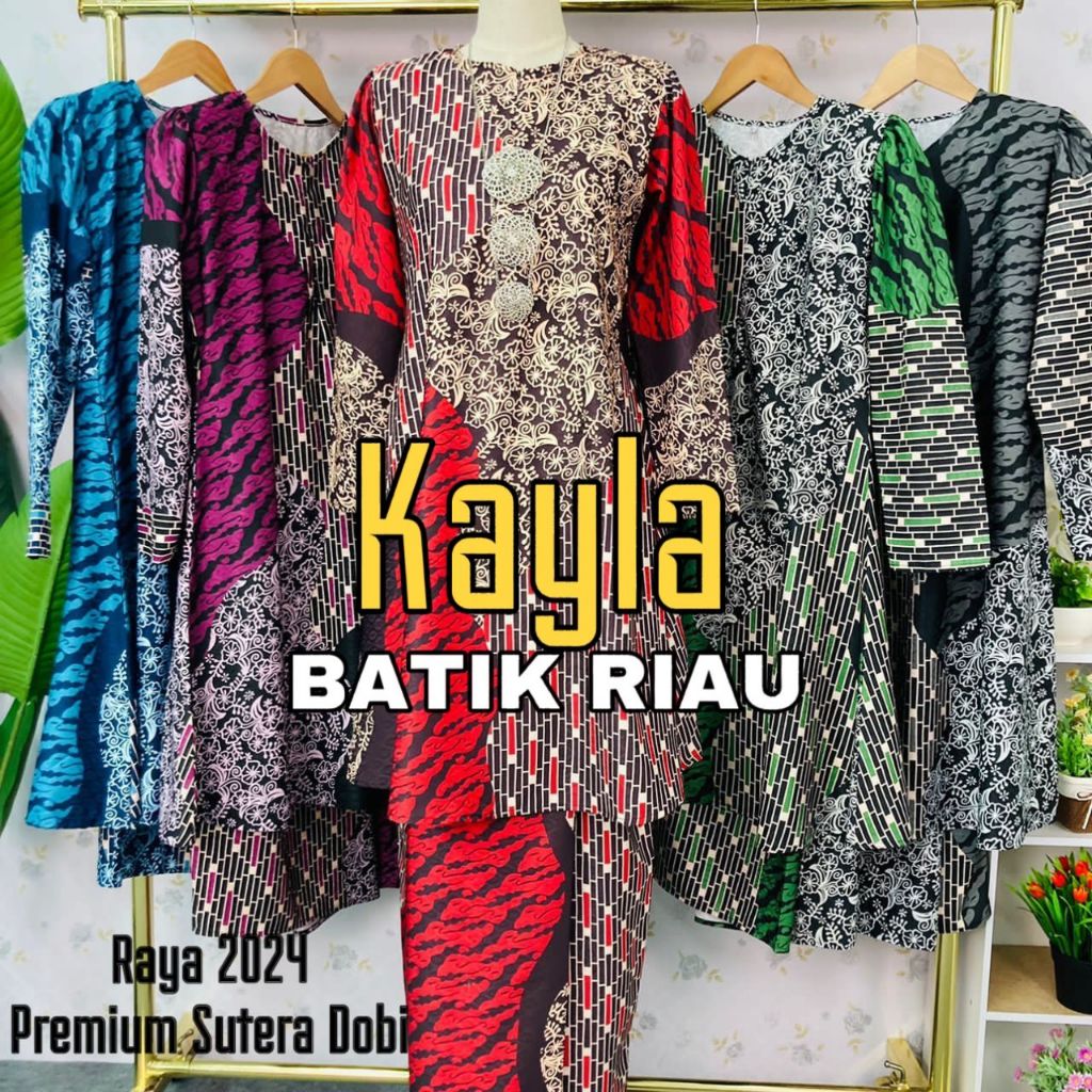 NEW! KURUNG BATIK RIAU KAYLA PLUS SAIZ S TO 5XL | Shopee Malaysia