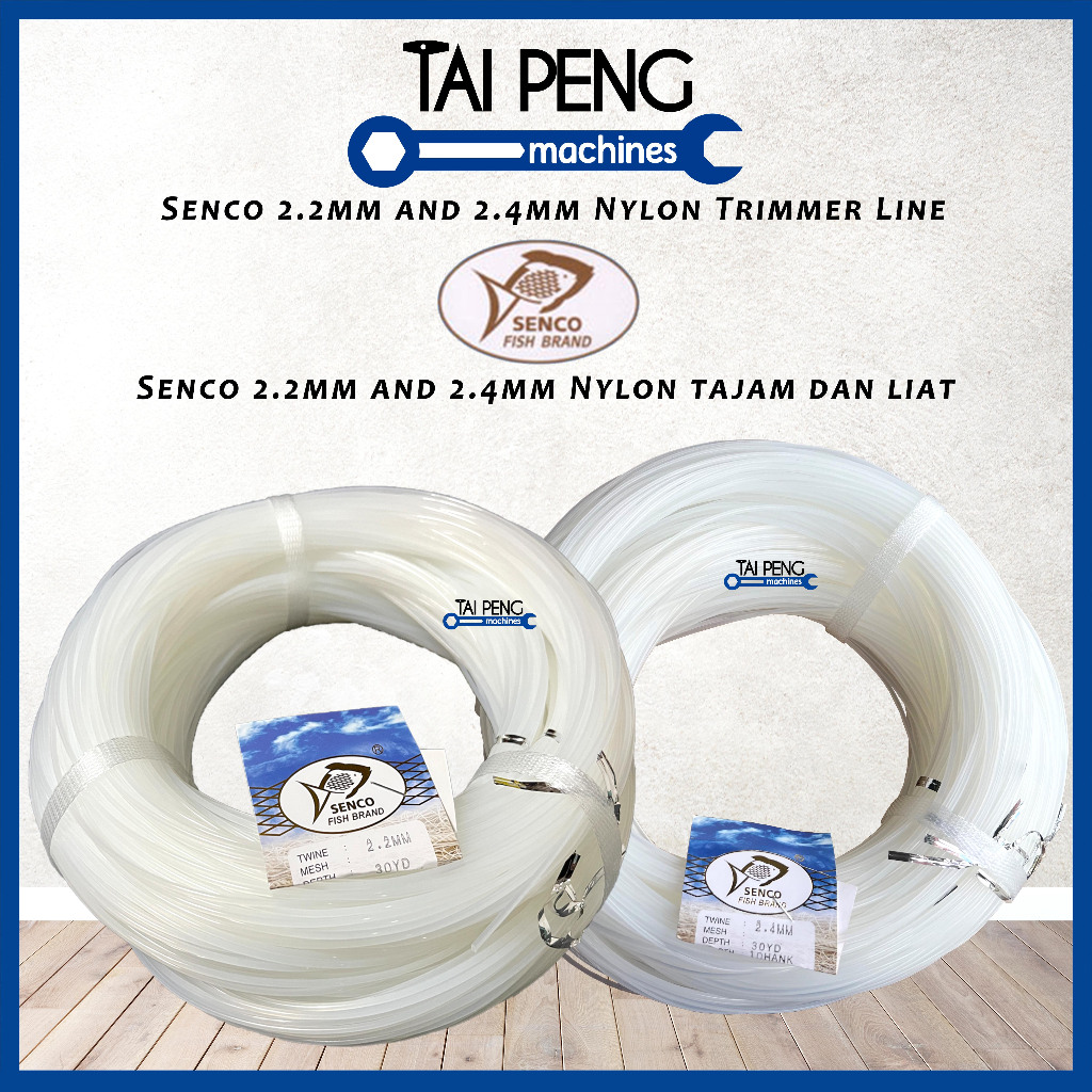 Super Strong Senco 2.2mm and 2.4mm trimmer line tali mesin rumput grass ...
