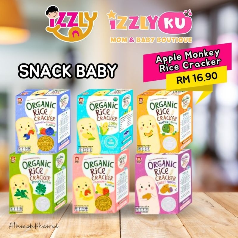 Izzlyku babyfood | organik | apple monkey snack baby | organic rice ...