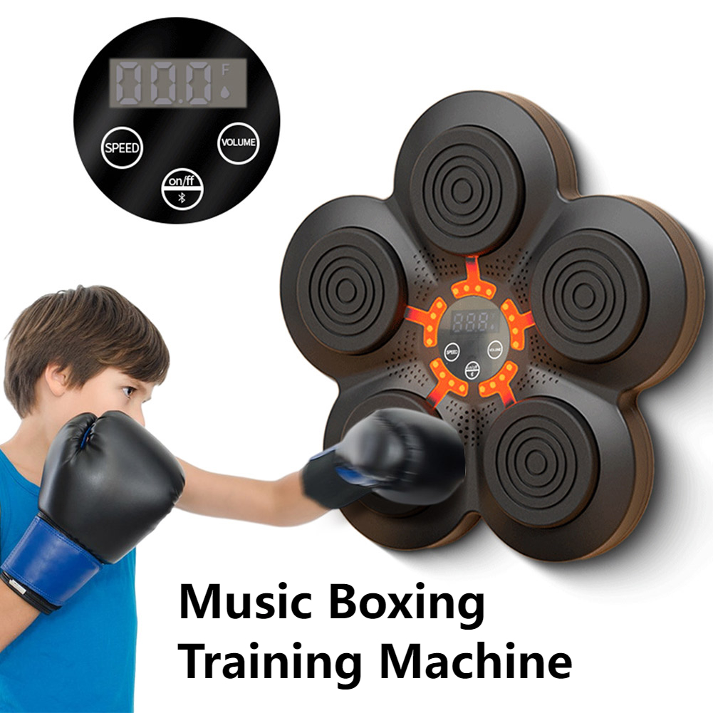 Music Boxing Machine Wall Target LED Lighted Sandbag Relaxing Reaction ...