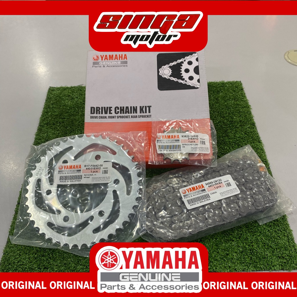 Yamaha Original Y15ZR SPROCKET SET DRIVE CHAIN KIT STANDARD B17-WF542 ...