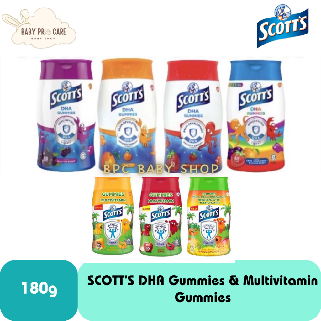 SCOTT'S DHA Gummies & Multivitamin Gummies 180g | Shopee Malaysia