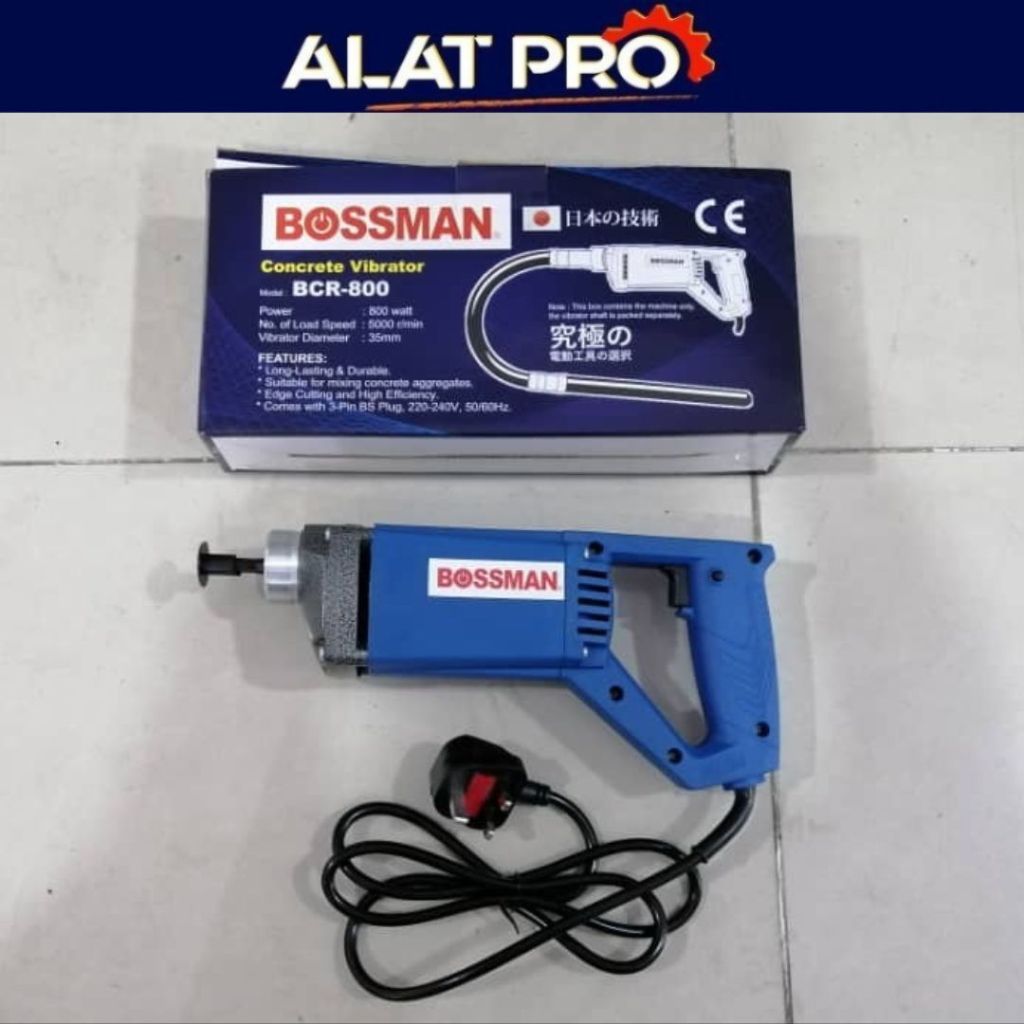 BOSSMAN BCR-800 / BCR-1100 ELECTRIC CONCRETE VIBRATOR - 6MONTHS ...