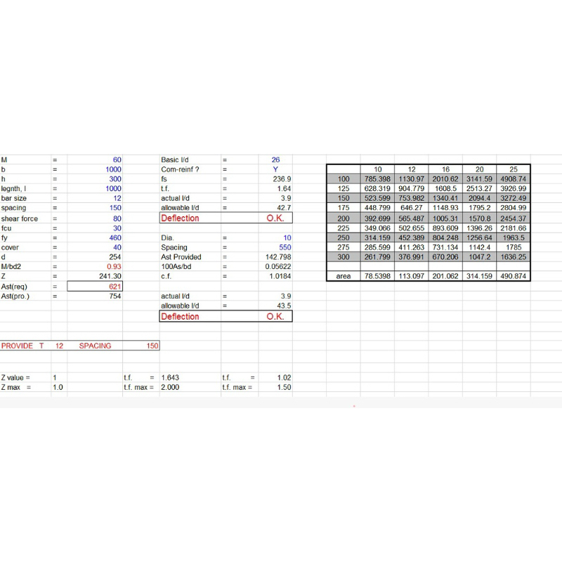 Pile Raft Slab Reinforcement Design Excel Spreadsheet Shopee Malaysia