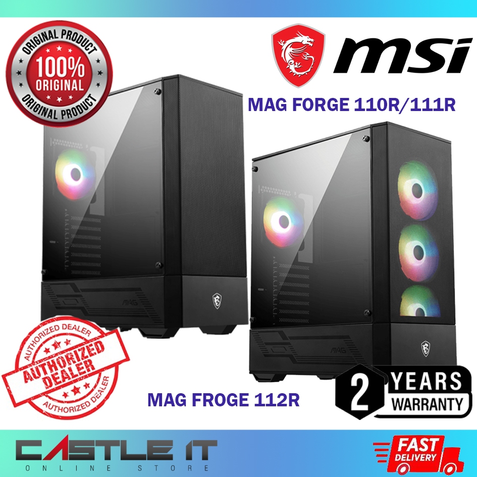 MSI MAG FORGE 110R / 111R / 112R ATX Tower Casing Chassis Case | Shopee ...