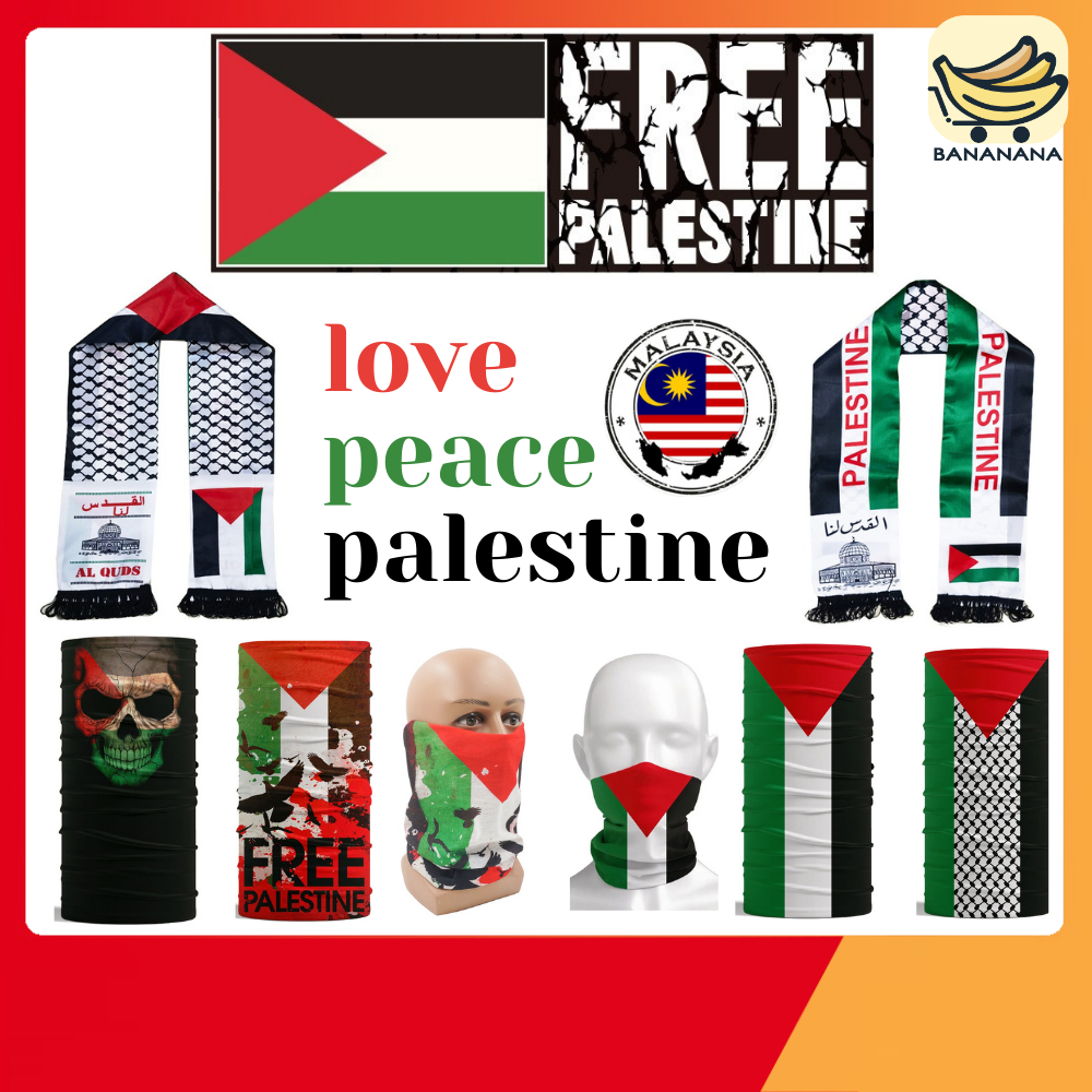 Mafla Palestin Free Gaza Palestine Scarf Flag Bandana Neck Gaiter ...