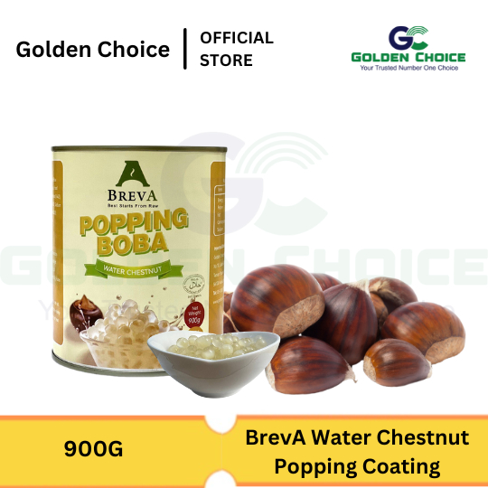 BrevA Popping Coating Boba Water Chestnut 900G for DRINKS AND DESSERT ...