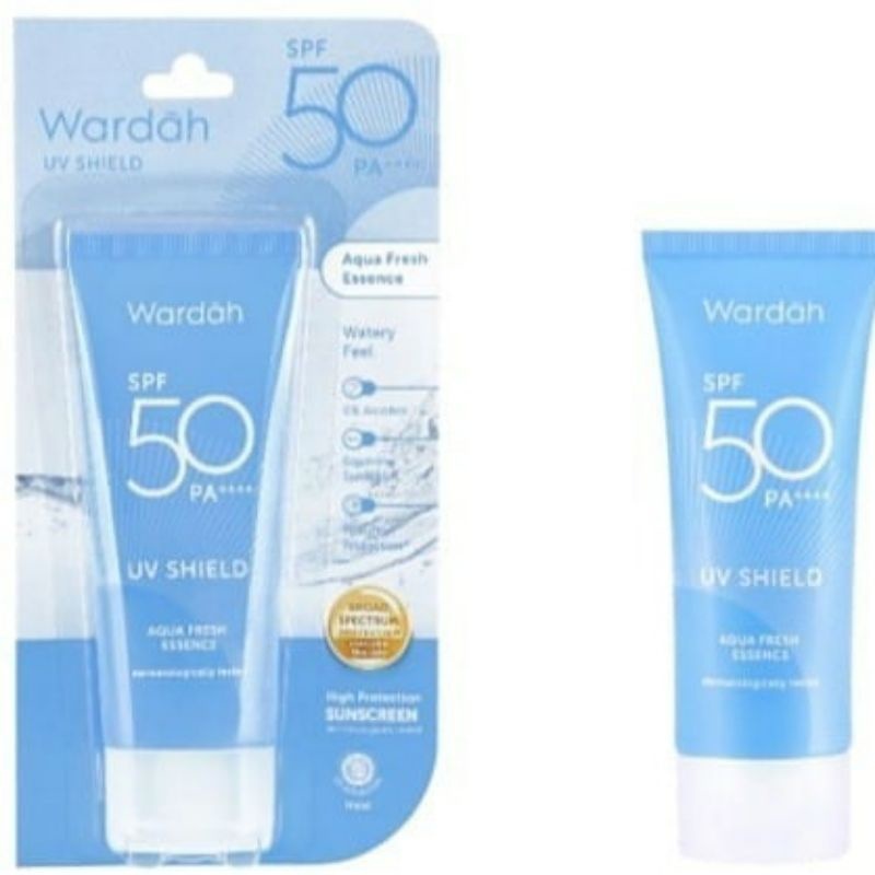 Wardah UV Shield Aqua Fresh Essence Sunscreen SPF50 PA++++ (30ml ...