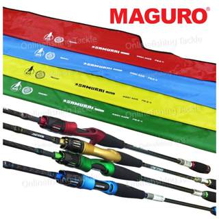 NEW MAGURO fishing rod SAMURAI SOLID CARBON MSSC SPINNING & BAIT ...