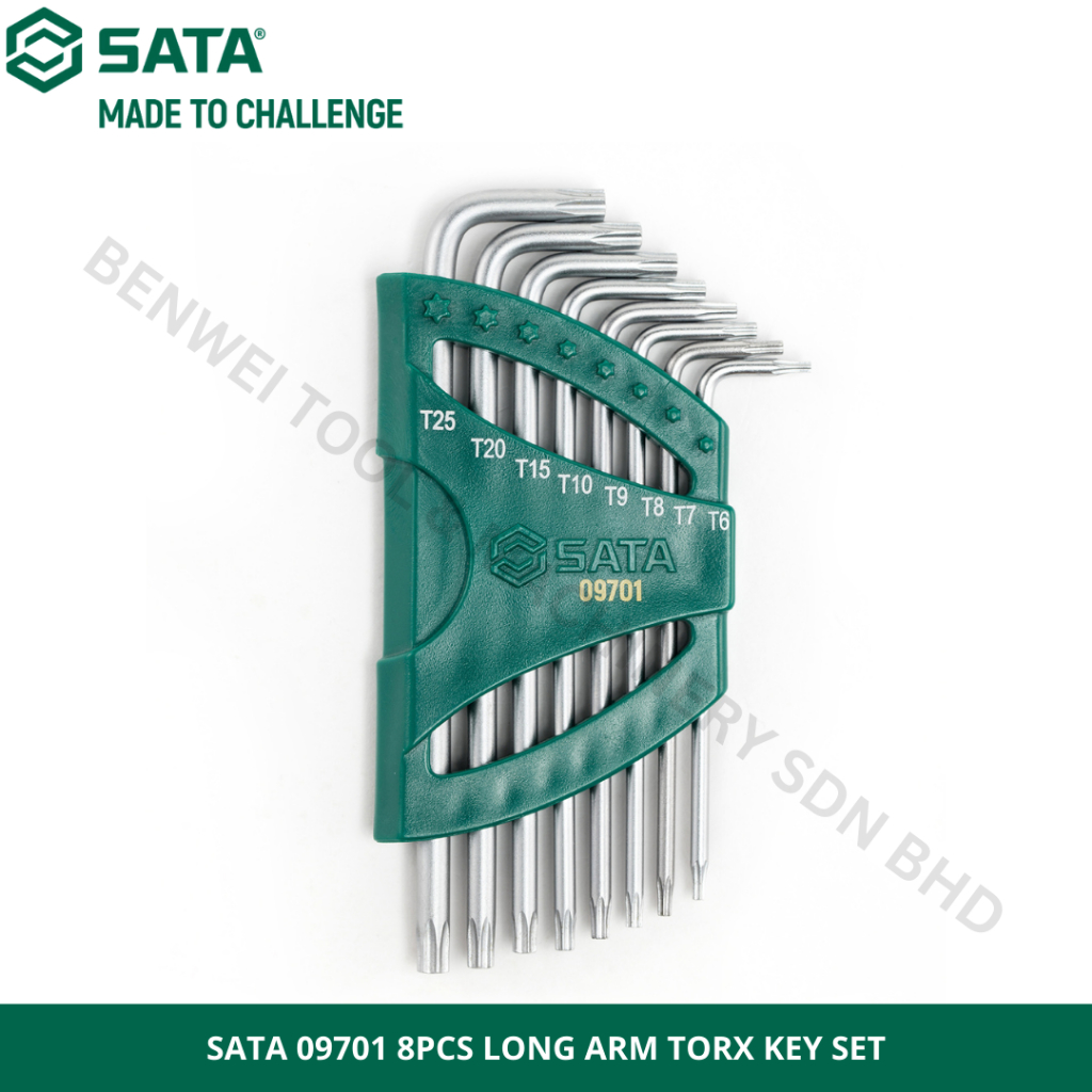 SATA 09701 8PCS LONG ARM TORX KEY SET / STAR ALLEN KEY / RESISTORX ...