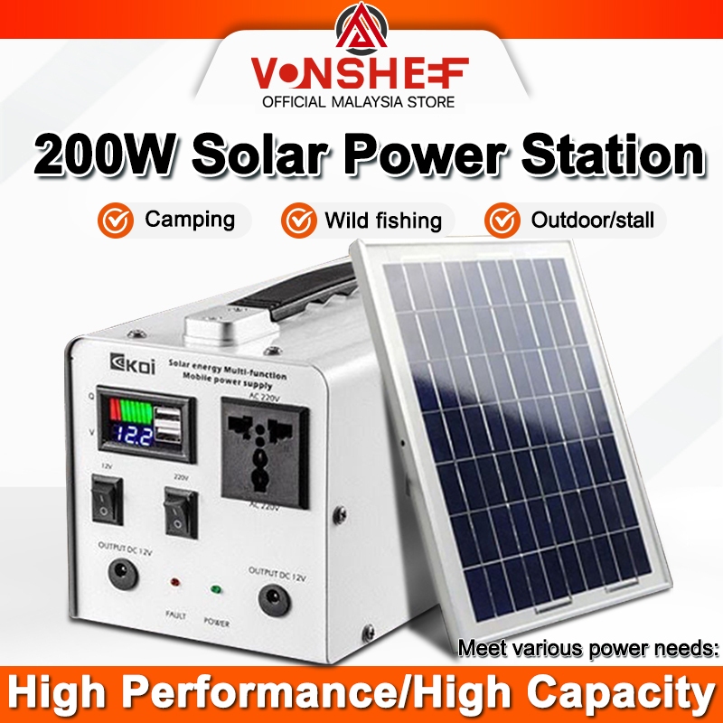 Portable Solar Panels Charging 78800 mAh Generator Power System Home ...