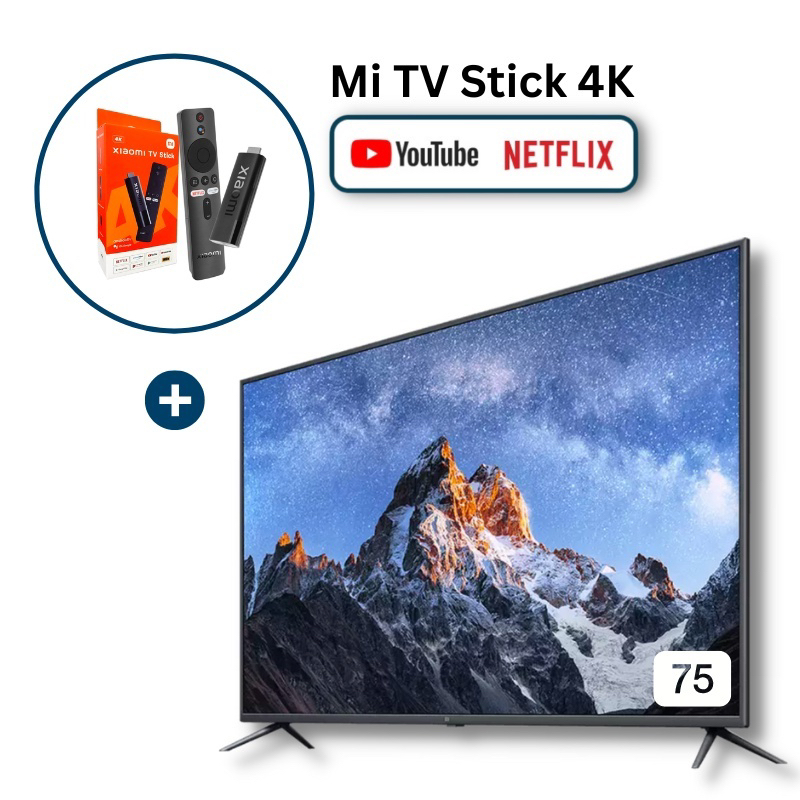 Xiaomi Mi TV 75" (A75) 120Hz High Refresh rate 4K Android Smart TV UHD ...