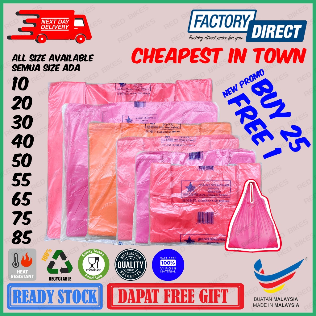 Singlet Plastic Bag - Good Quality Plastic Handle Bag / Beg Plastik / T ...
